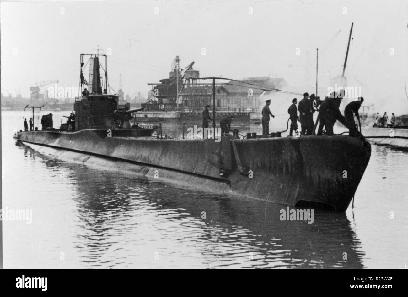 WWII Italian submarine in Bordeaux - betasom base at Bordeaux , France ...
