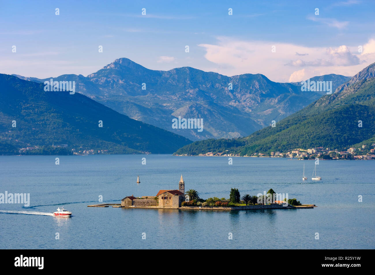 Island Gospa od Milosti, Gospe od Milosrđa, near Tivat, basin of Tivat ...