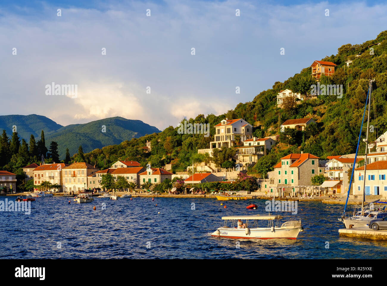 Rose village, Lustica peninsula, Luštica, near Herceg Novi, Kotor bay ...