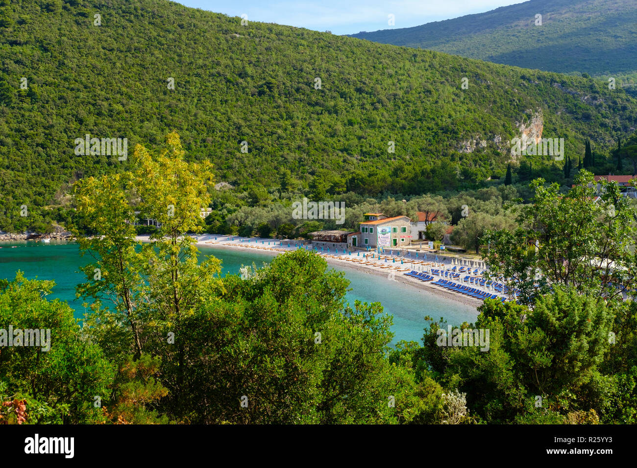 Zanjice beach, Žanjice, near Herceg Novi, Lustica peninsula, Luštica ...