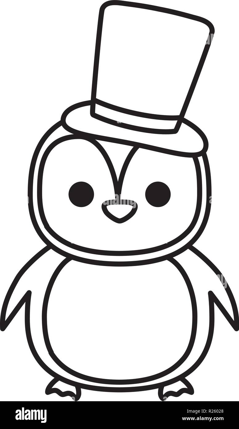 christmas penguin icon over white background, vector illustration Stock ...