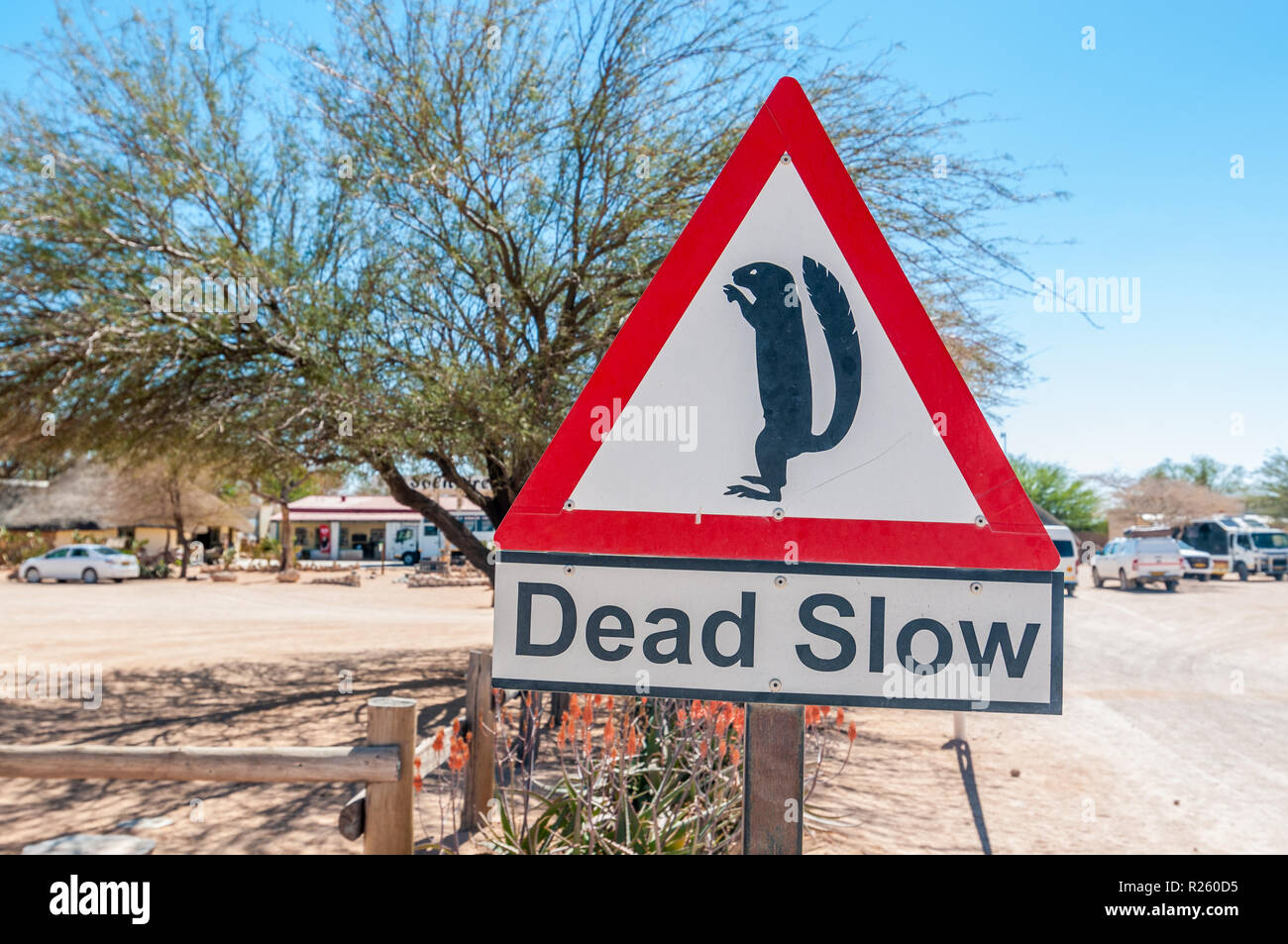 Dead slow road sign hi-res stock photography and images - Alamy