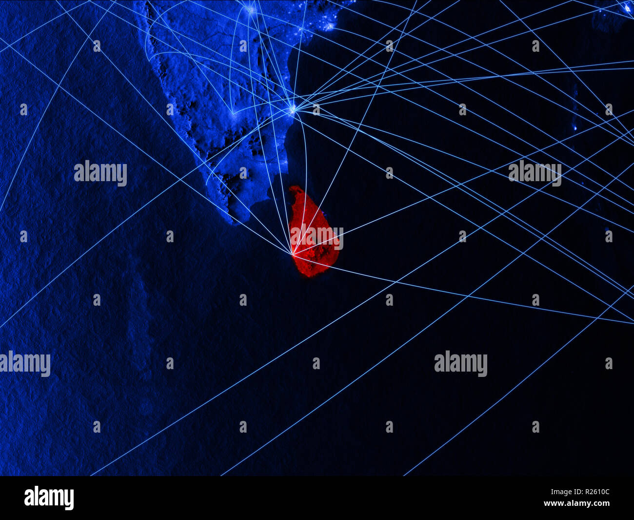 Sri lanka digital map hi-res stock photography and images - Alamy