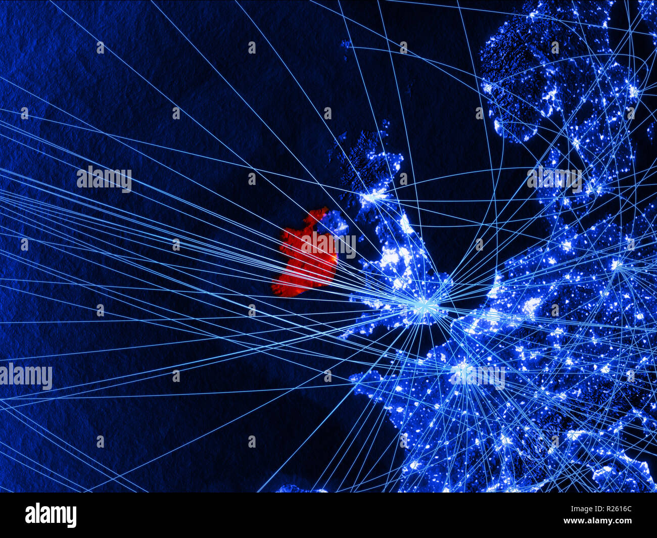 Map of ireland with cities hi-res stock photography and images - Alamy