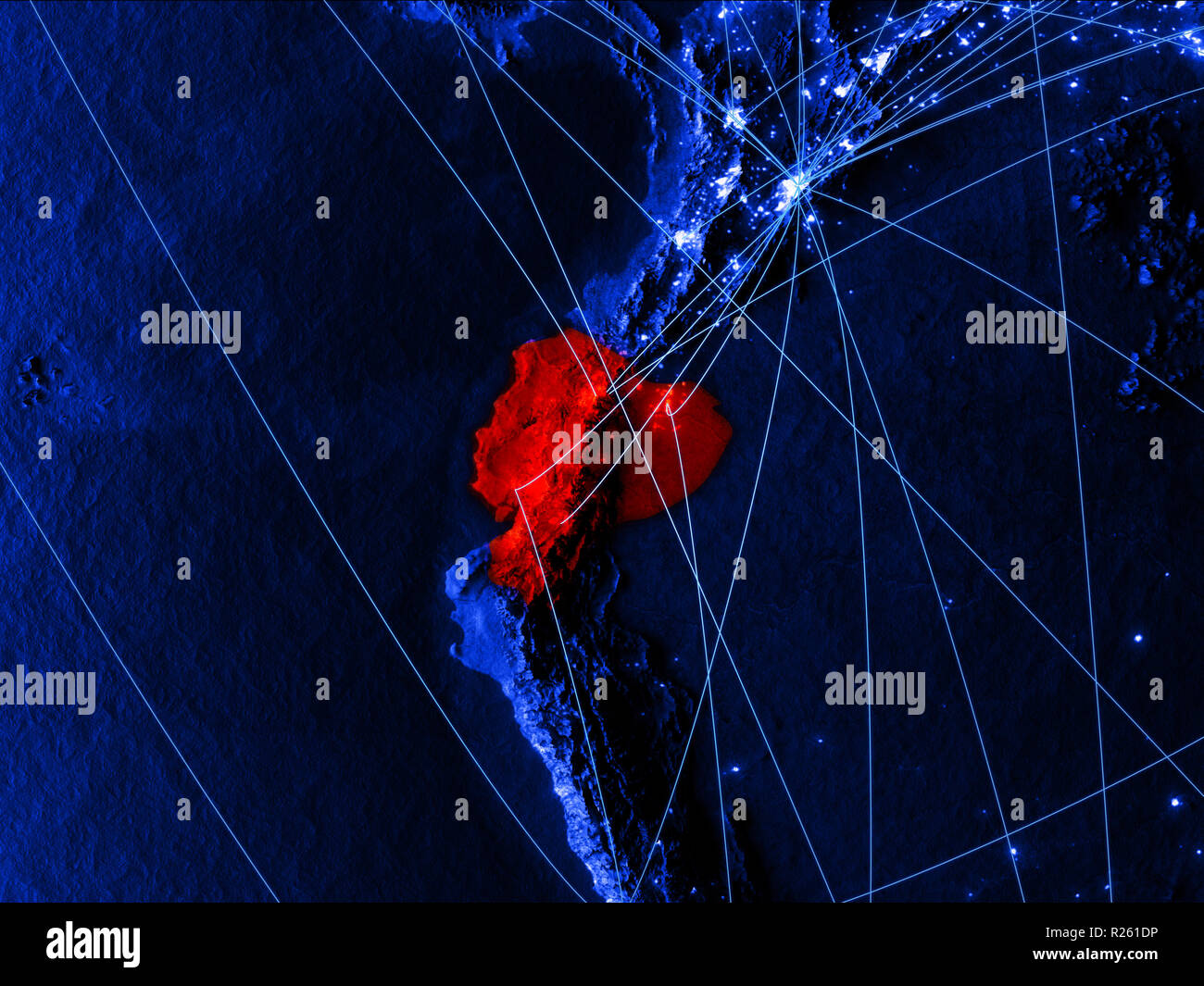 Ecuador digital map hi-res stock photography and images - Alamy