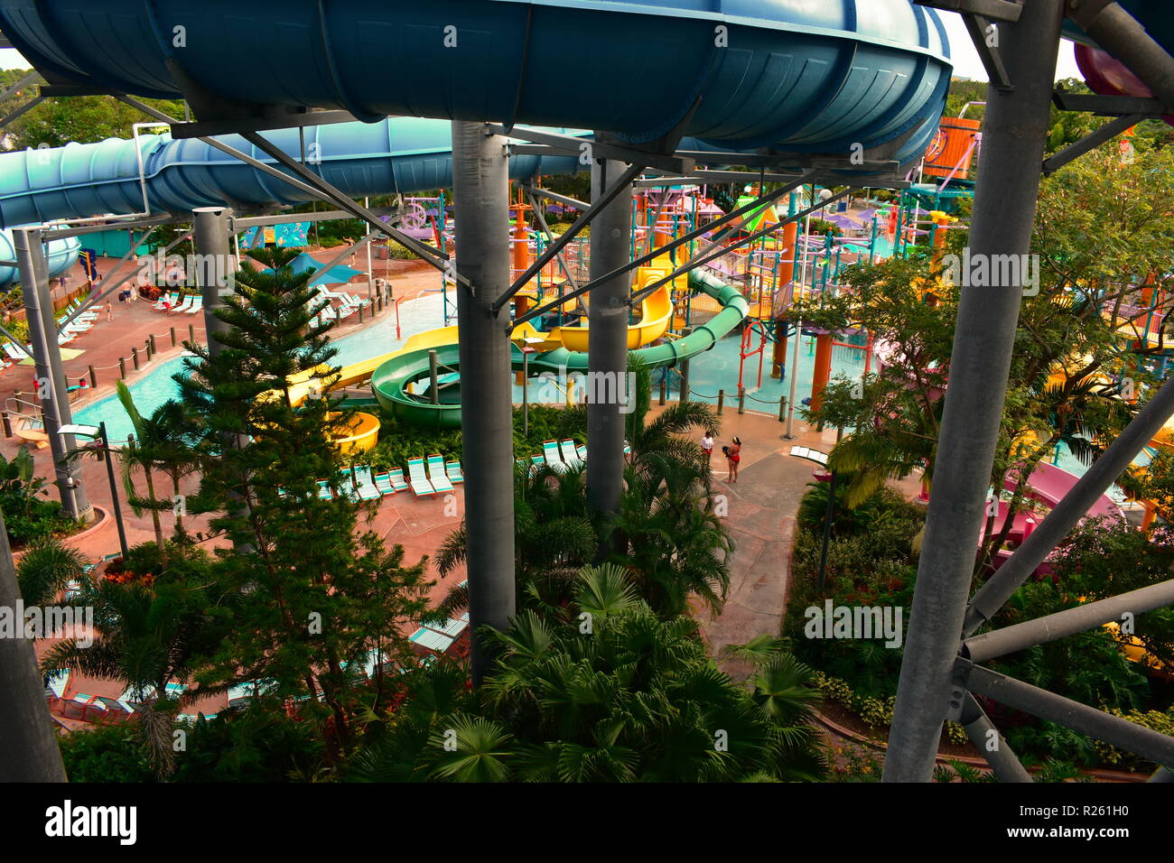 Orlando, Florida. October 25, 2018 Top view of Colorful Water ...