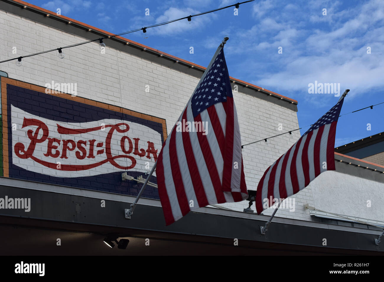 Orlando, Florida. October 25, 2018. Top view of Pepsi Vintage Sign and ...