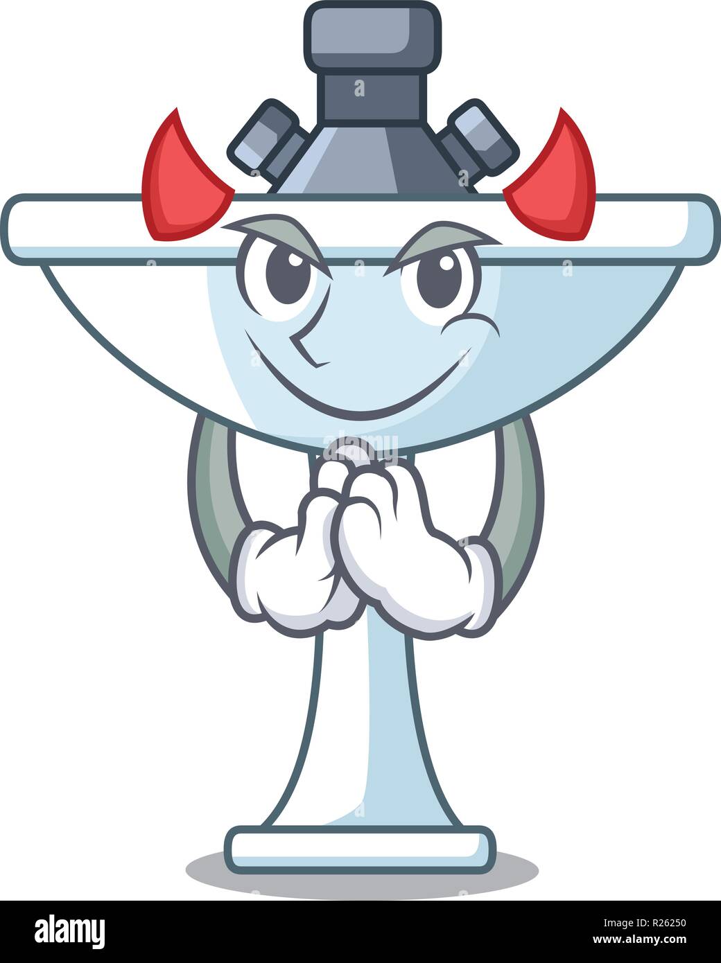 Devil on bath room cartoon sink shape Stock Vector Image & Art - Alamy