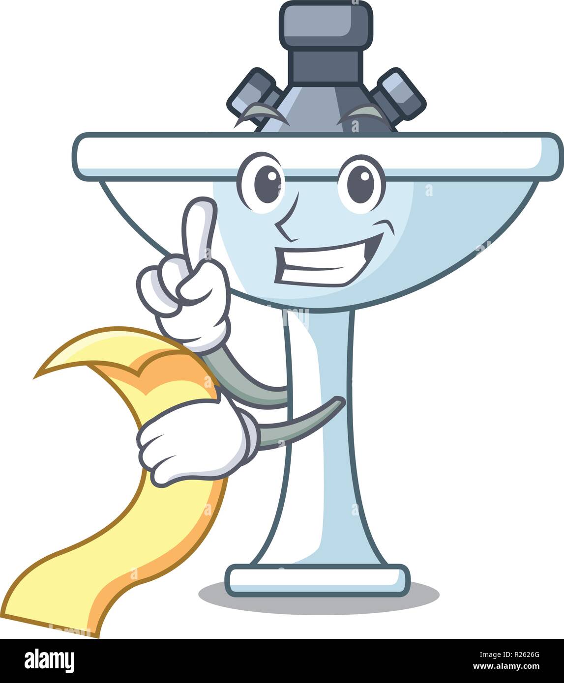 With menu on bath room cartoon sink shape Stock Vector Image & Art - Alamy