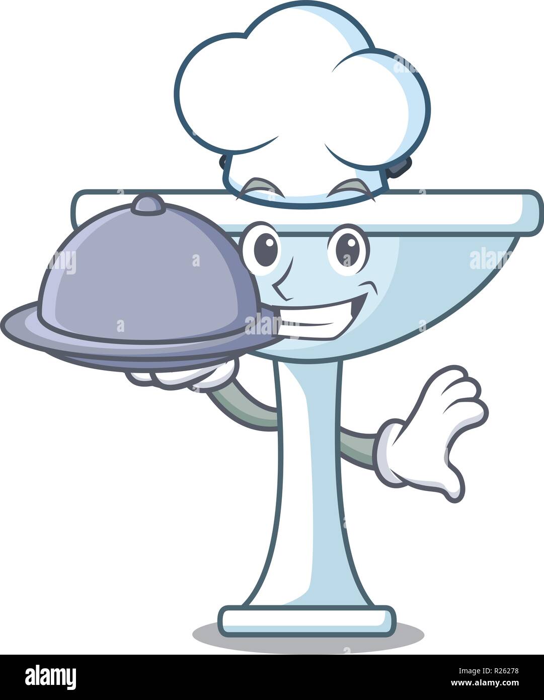 Chef with food on bath room cartoon sink shape Stock Vector Image & Art ...
