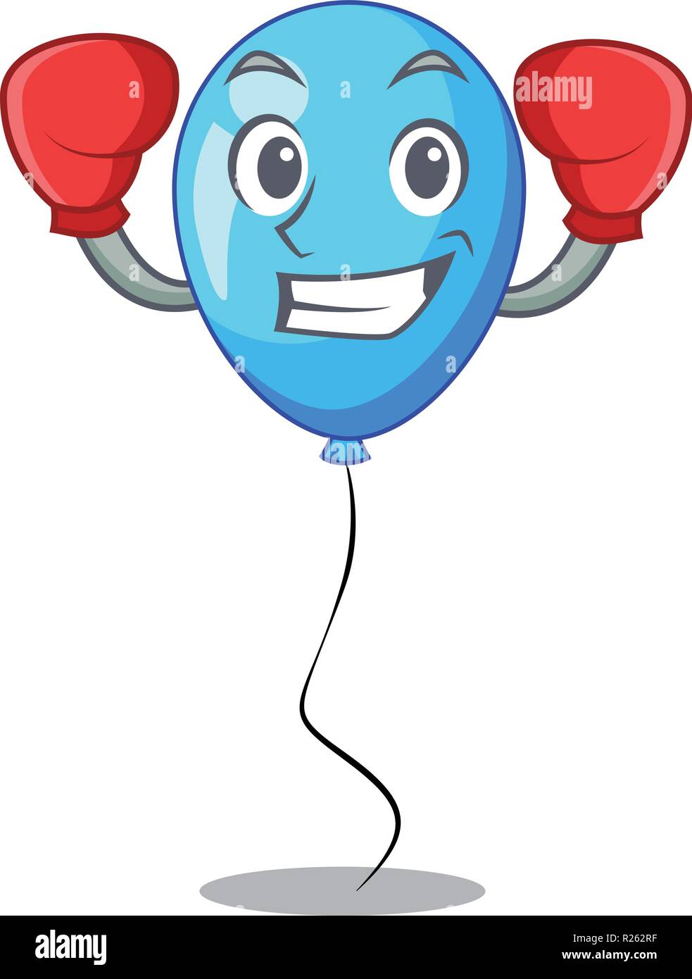 Boxing birthday cartoon on shape balloon blue Stock Vector Image & Art ...