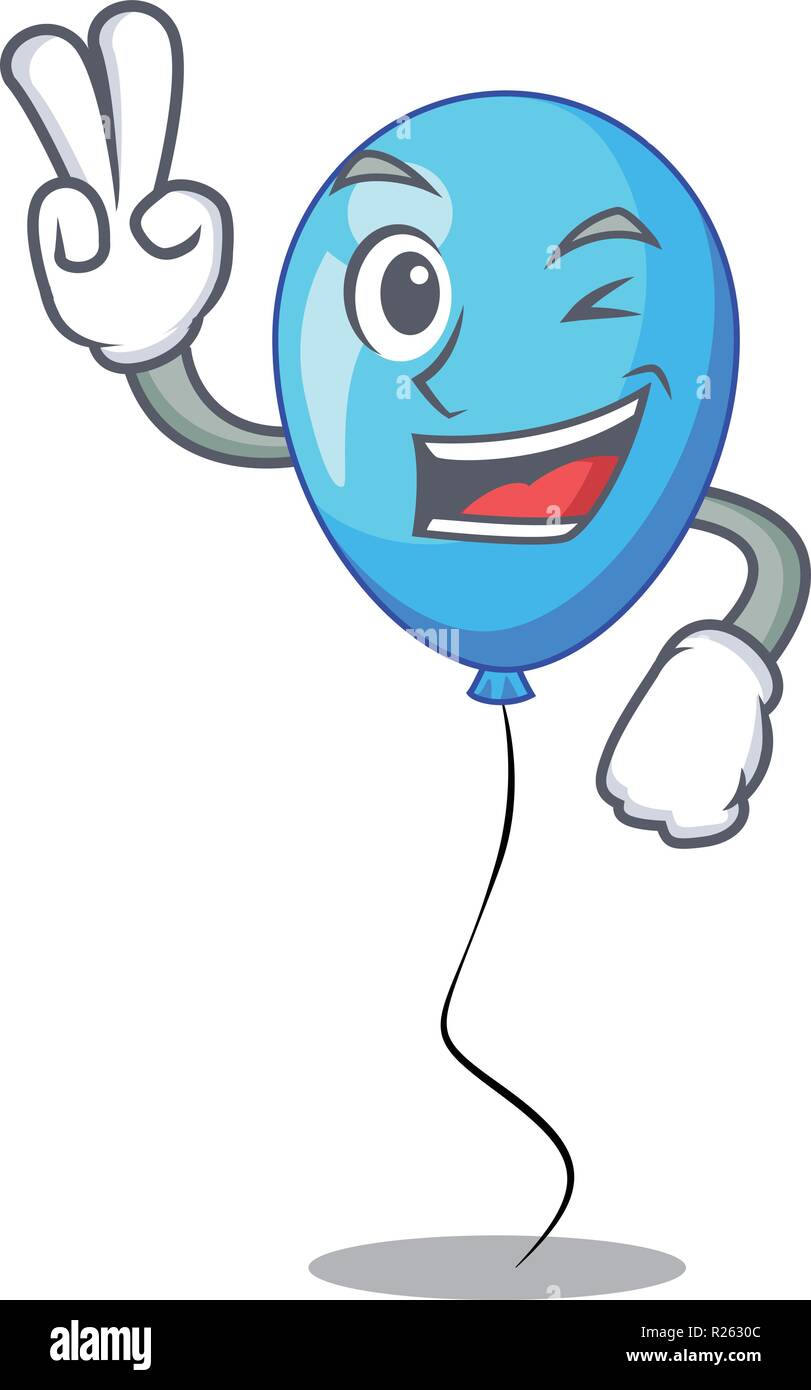 Two finger blue balloon character on the rope Stock Vector Image & Art ...