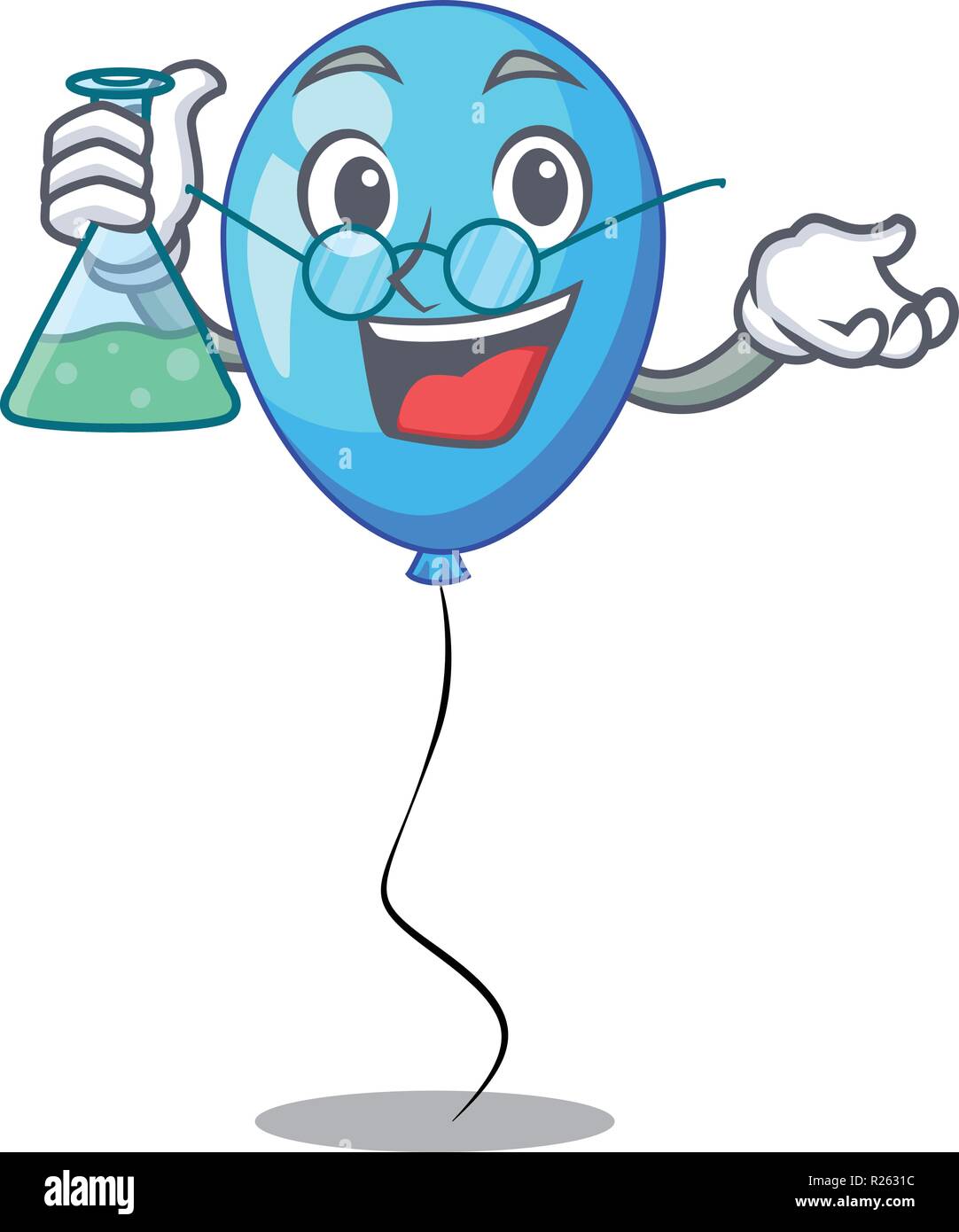 Professor blue balloon character on the rope Stock Vector Image & Art ...