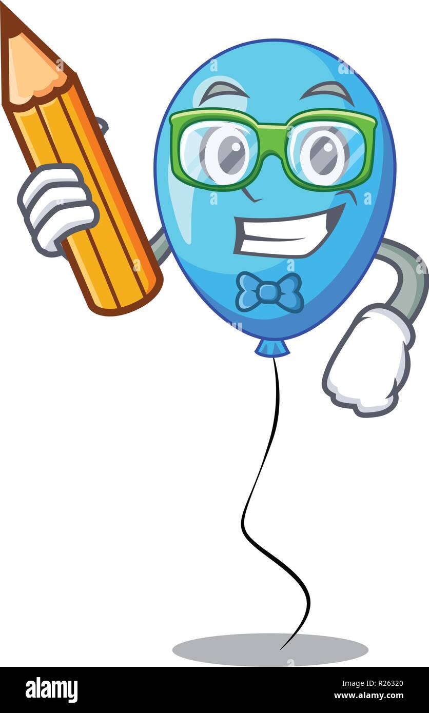 Student blue balloon character on the rope Stock Vector Image & Art - Alamy
