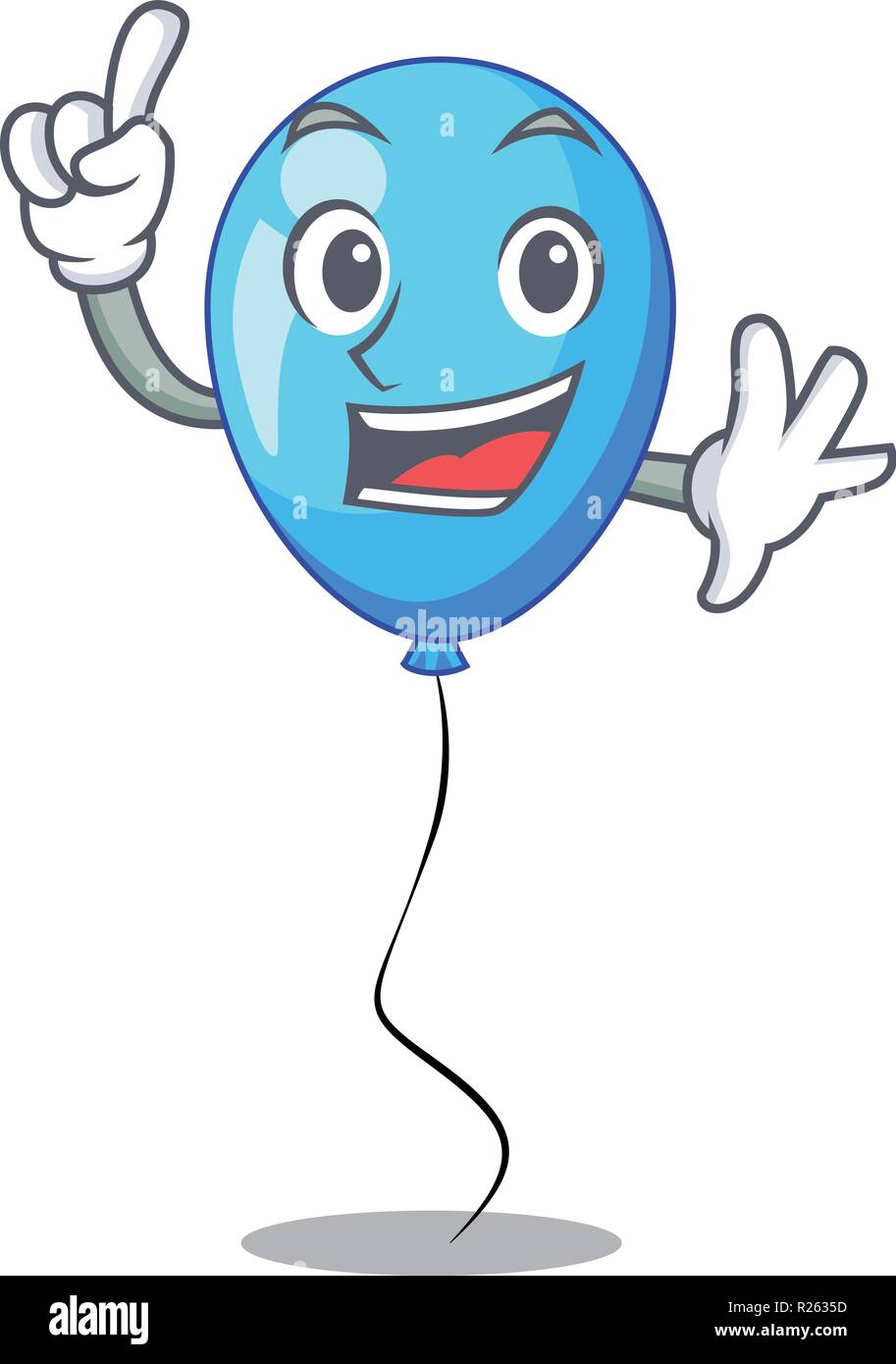 Finger blue balloon bunch design on cartoon Stock Vector Image & Art ...