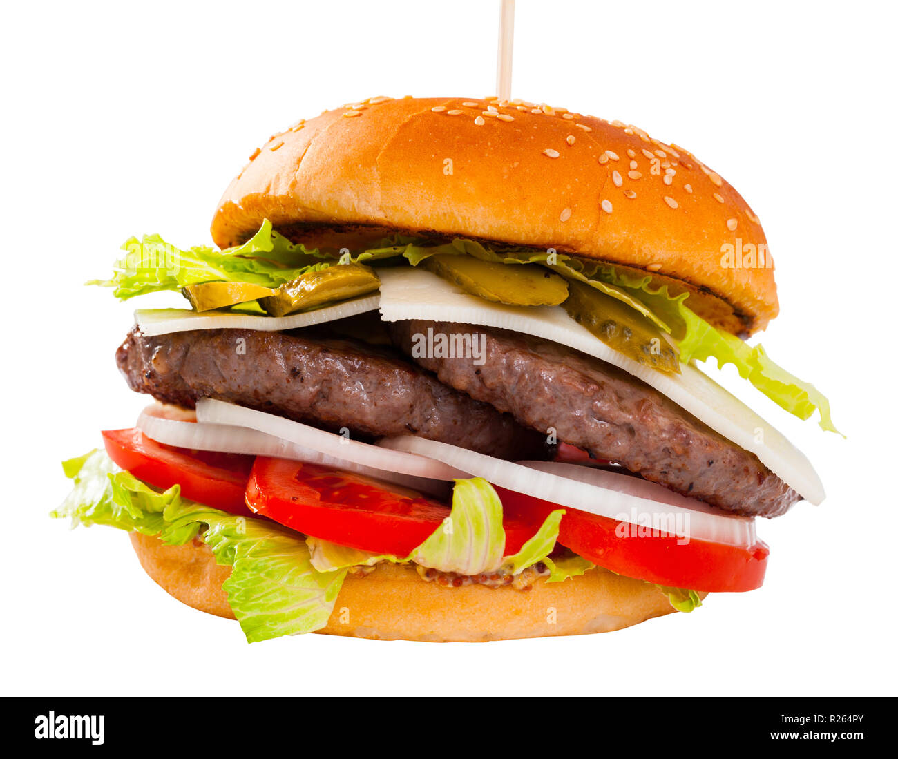 Double decker burger hi-res stock photography and images - Alamy