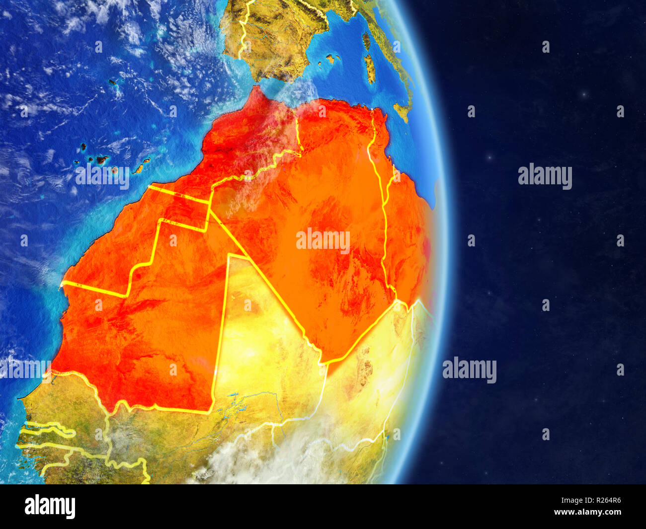 Map of arab maghreb hi-res stock photography and images - Alamy
