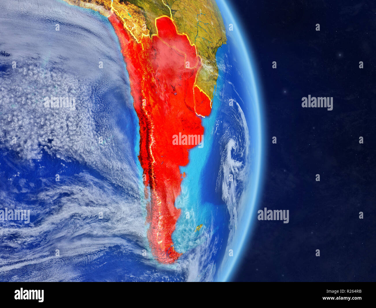 Map the southern cone hi-res stock photography and images - Alamy
