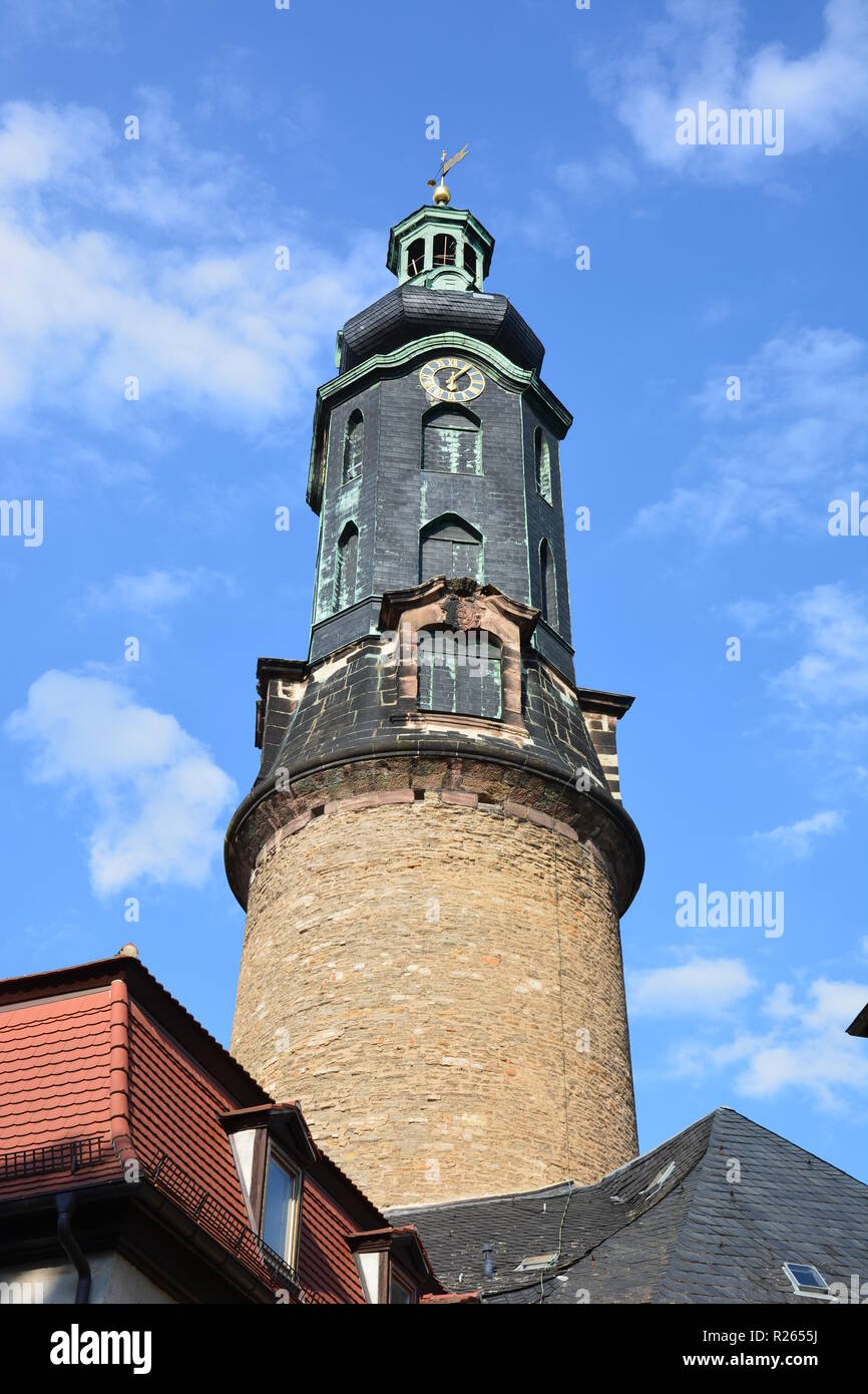 View in the historical town of Weimar, Thuringia, Germany Stock Photo ...