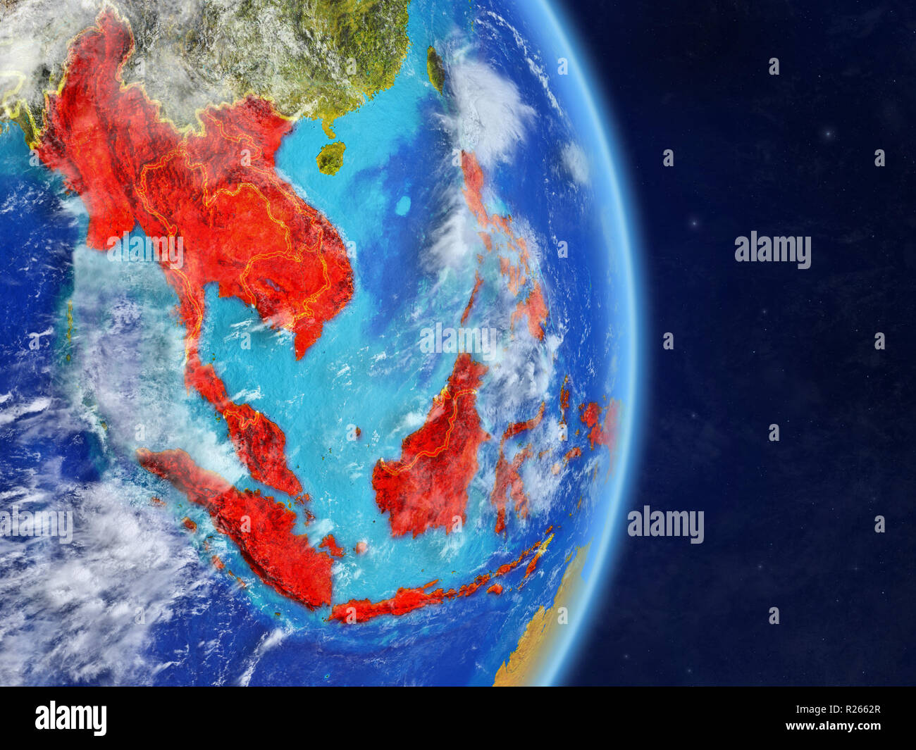 Asean countries map hi-res stock photography and images - Alamy