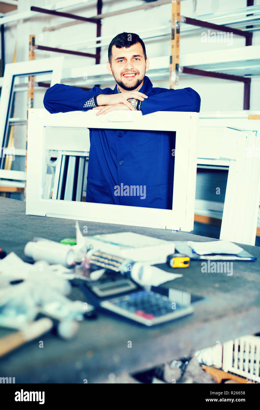 Efficient professional labour with finished PVC profiles and windows at ...