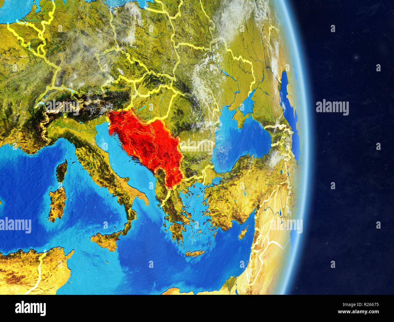 Former yugoslavia map hi-res stock photography and images - Alamy