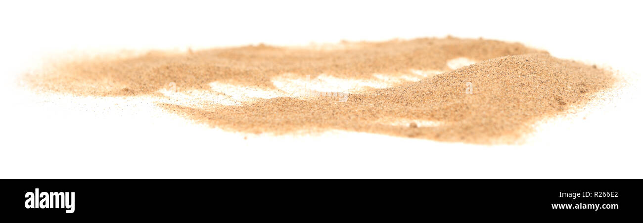 Dry sand isolated on white background Stock Photo - Alamy