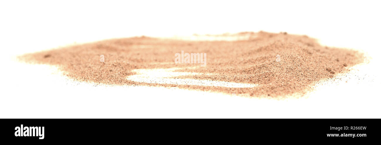 Dry sand isolated on white background Stock Photo - Alamy