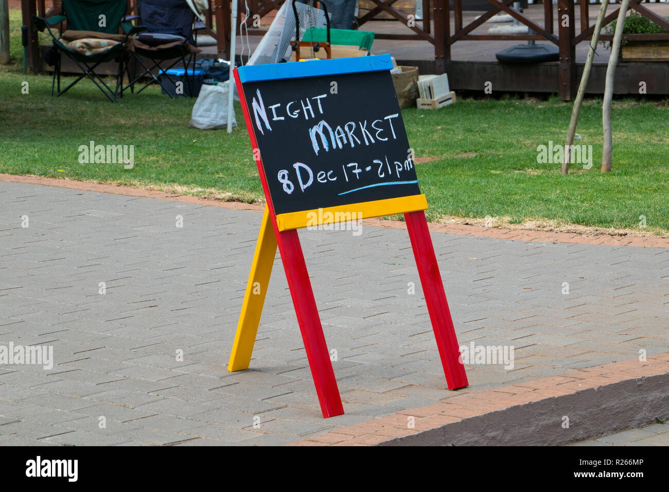 Early morning at the Hazel food market in Pretoria, South Africa Stock ...