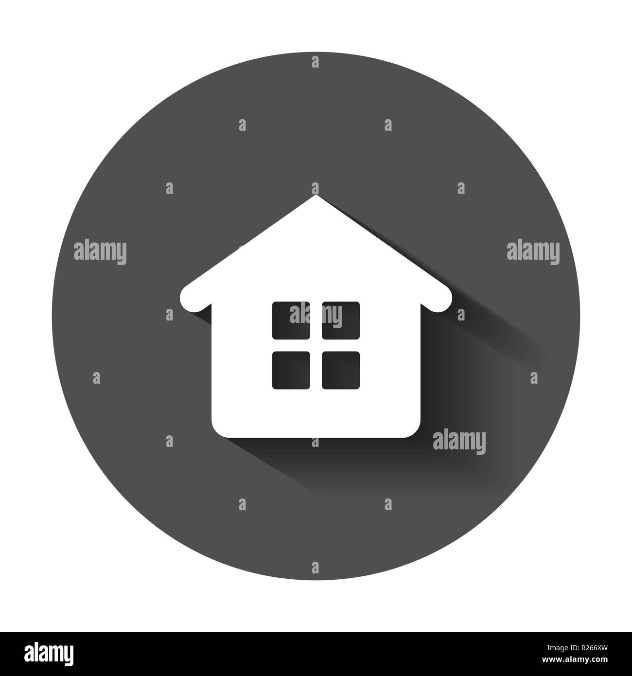 House building icon in flat style. Home apartment vector illustration ...