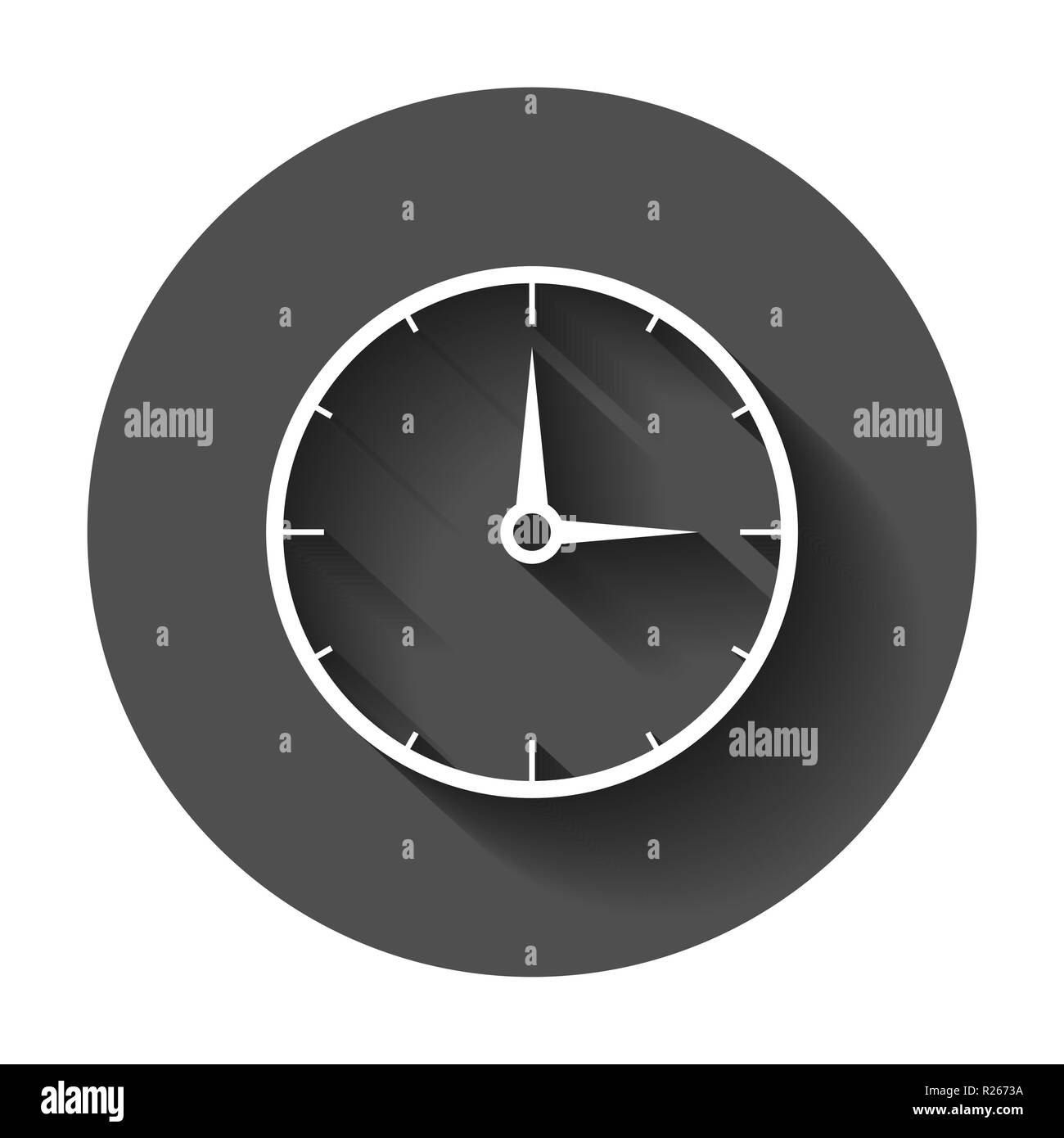Clock countdown icon in flat style. Time chronometer vector ...