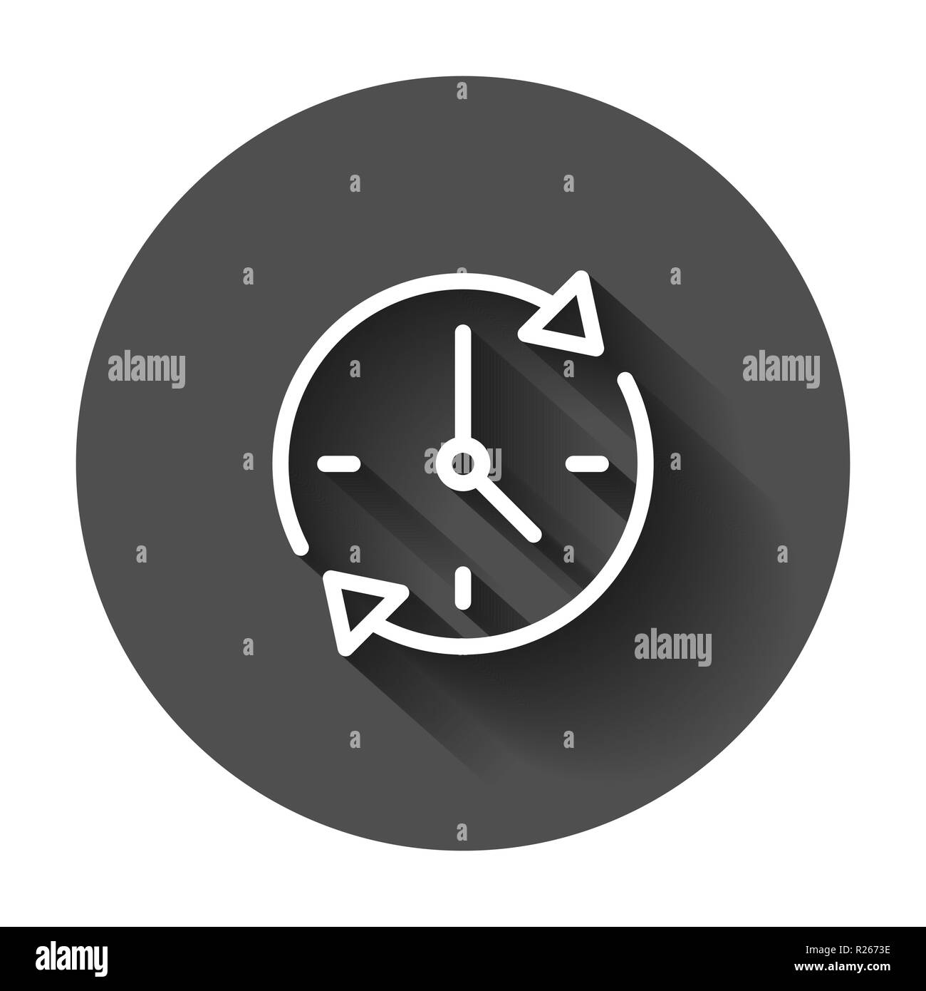 Clock countdown icon in flat style. Time chronometer vector ...