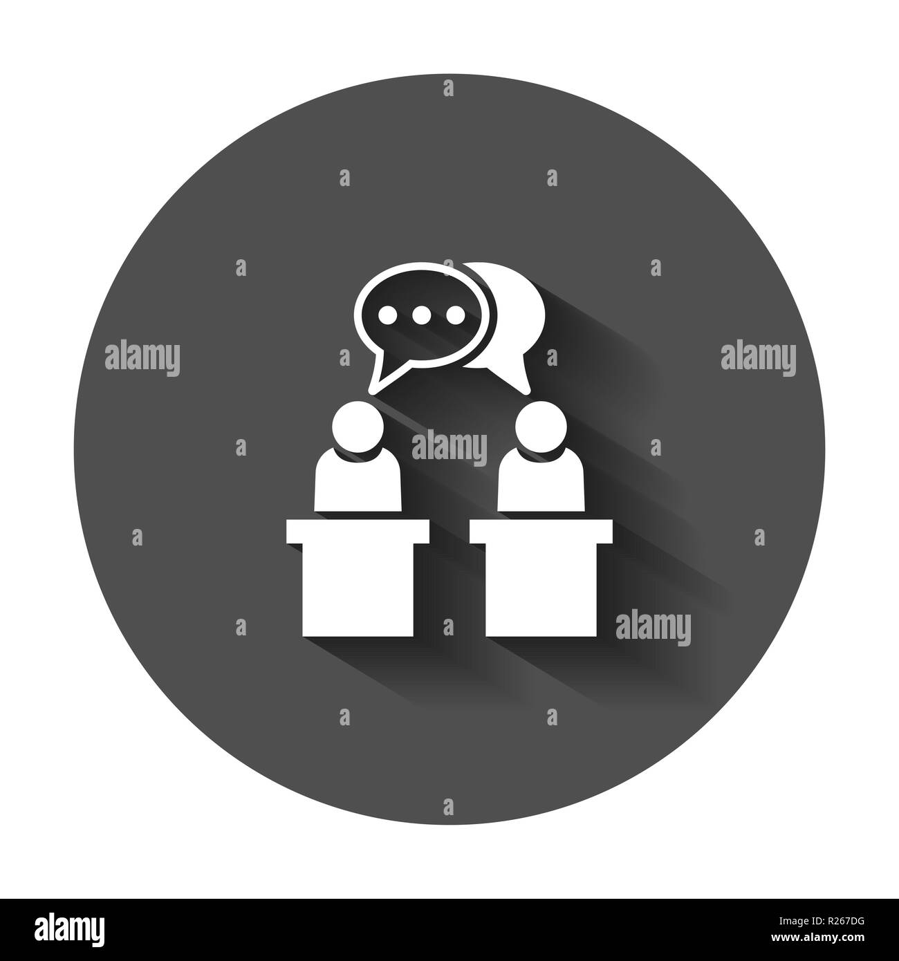 Politic debate icon in flat style. Presidential debates vector ...