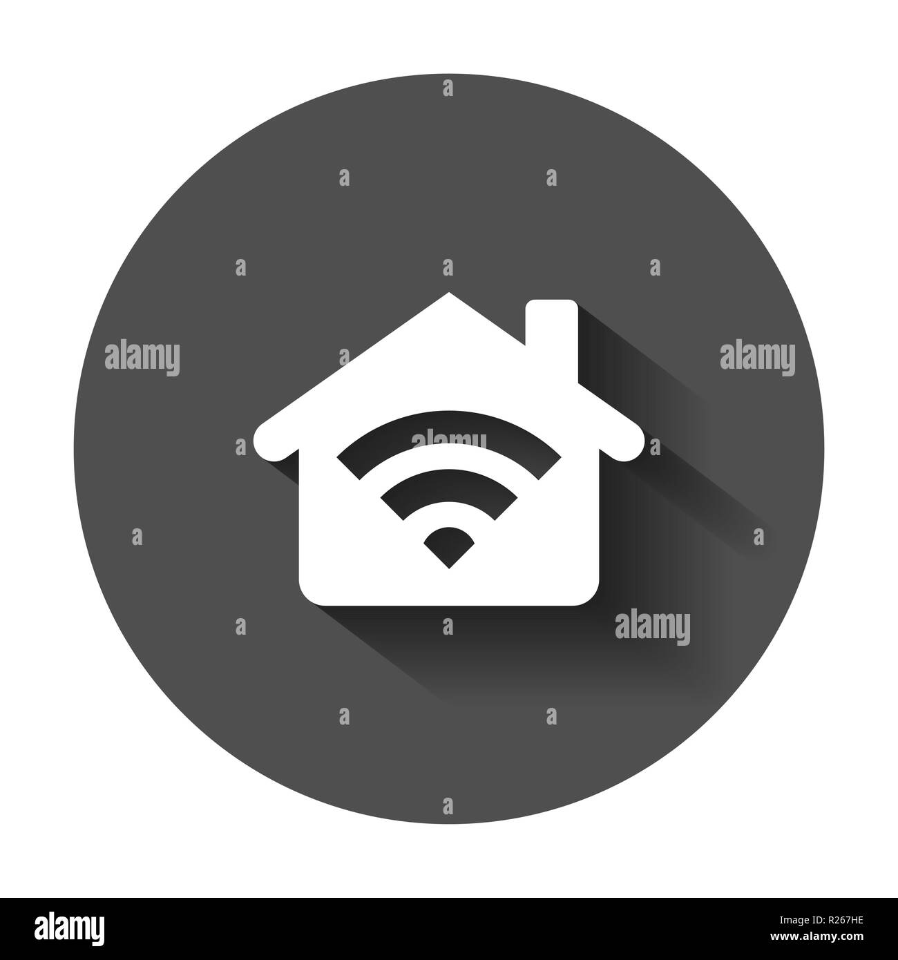Smart house icon Black and White Stock Photos & Images - Alamy