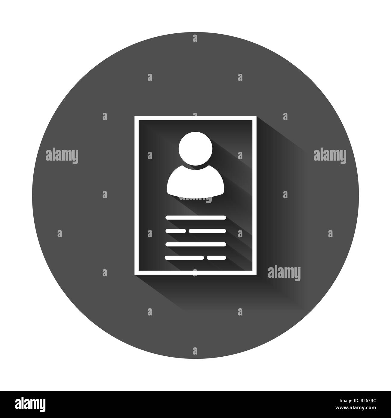 Resume icon in flat style. Contract document vector illustration with ... Resume icon in flat style. Contract document vector illustration with ...