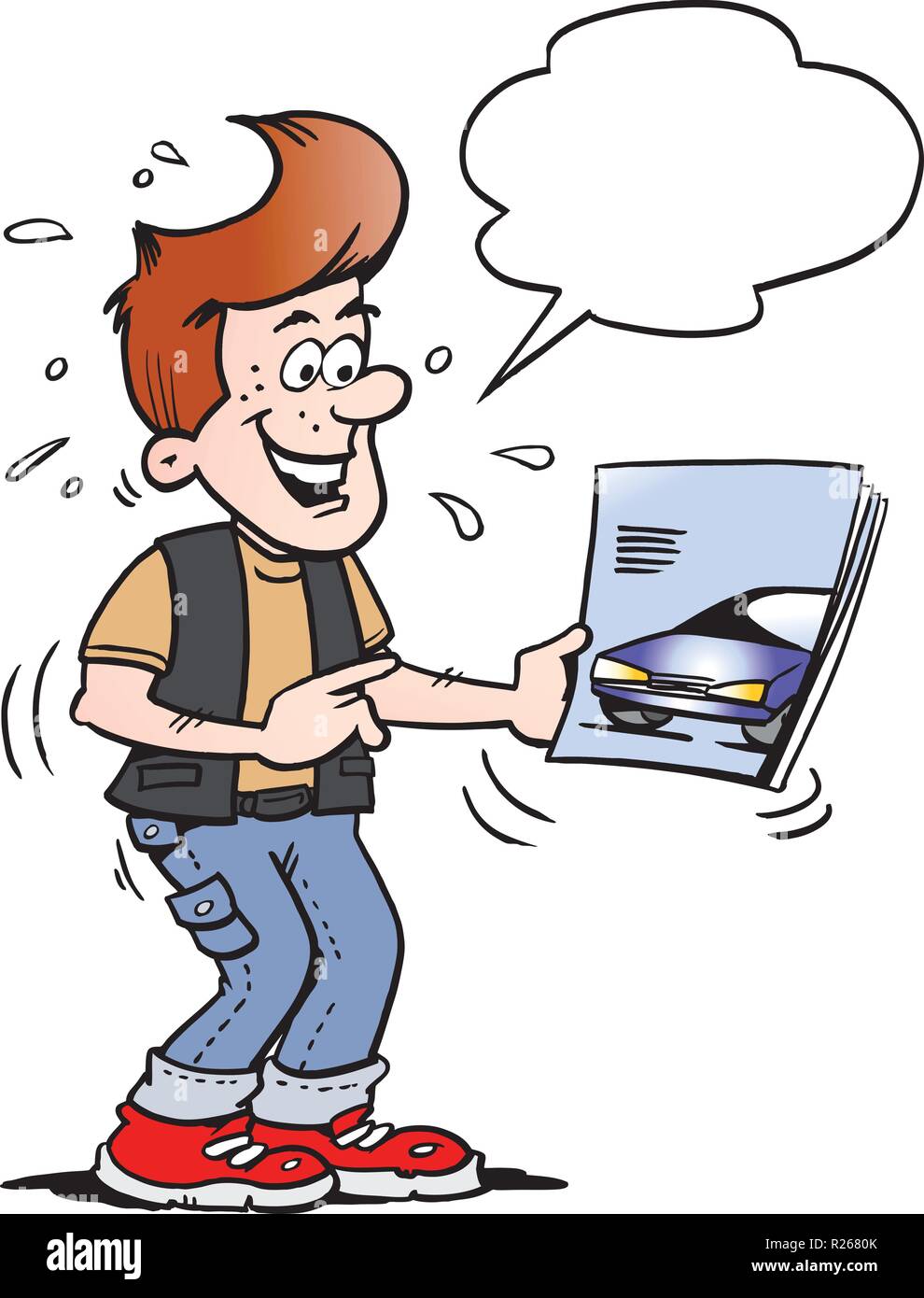Teenage happy apprentice Stock Vector Images - Alamy