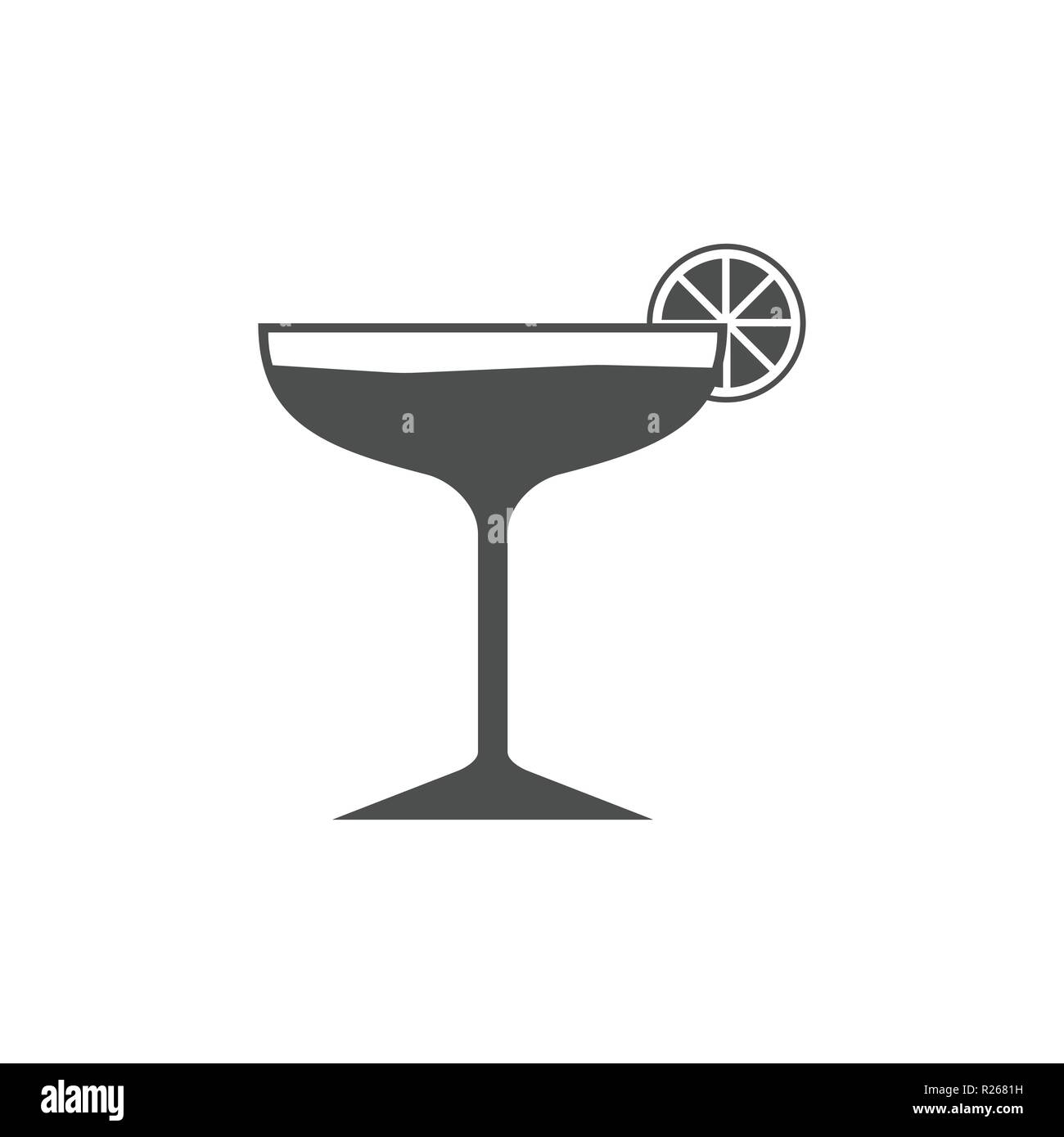 Drinks cocktail glass symbol logo hi-res stock photography and images ...
