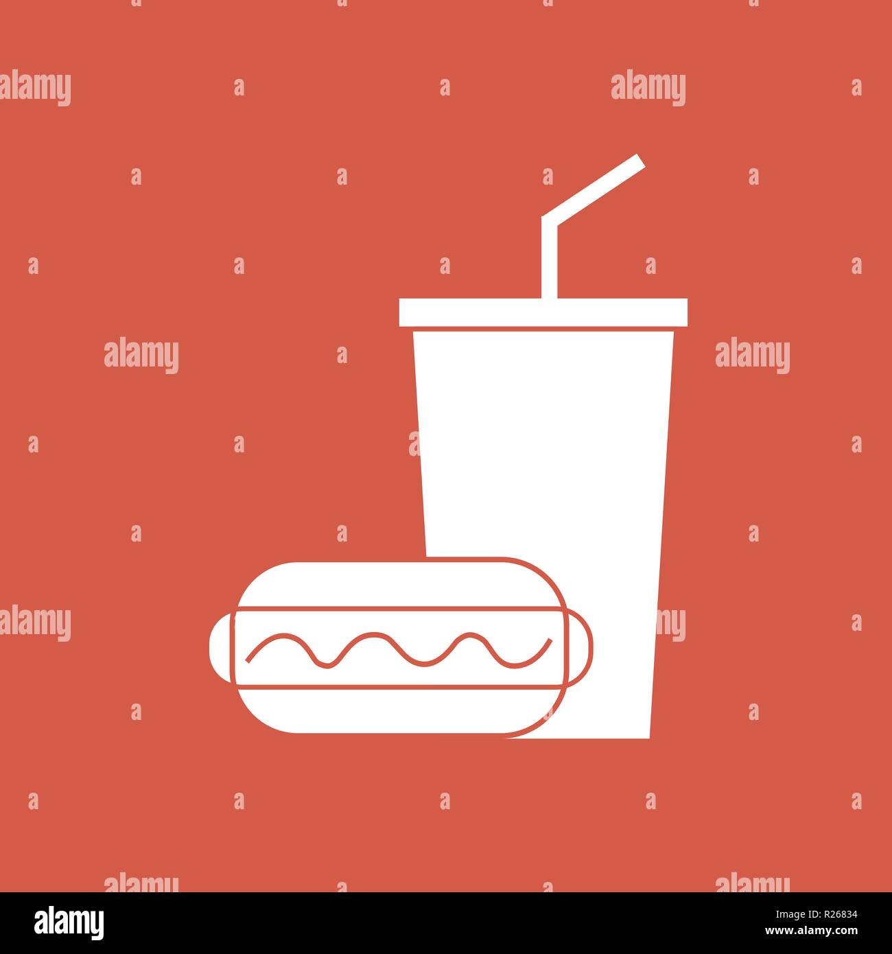 Fast food icon. Vector illustration flat Stock Vector Image & Art - Alamy