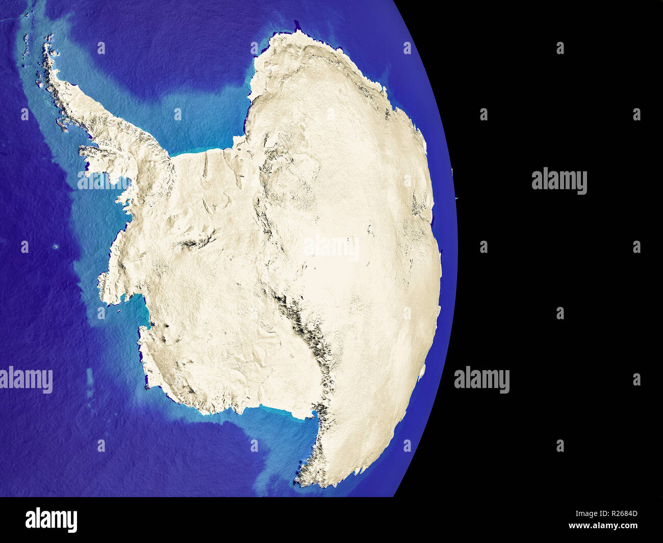 Antarctica Satellite Map High Resolution Stock Photography and Images ...