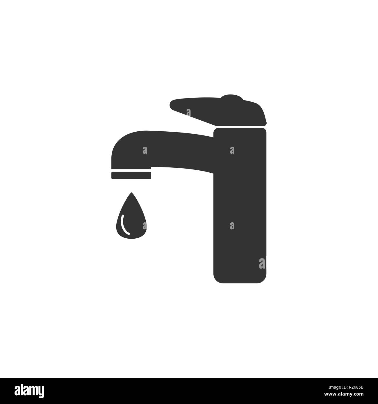 Faucet icon, water tap sign. Vector illustration Flat Stock Vector ...