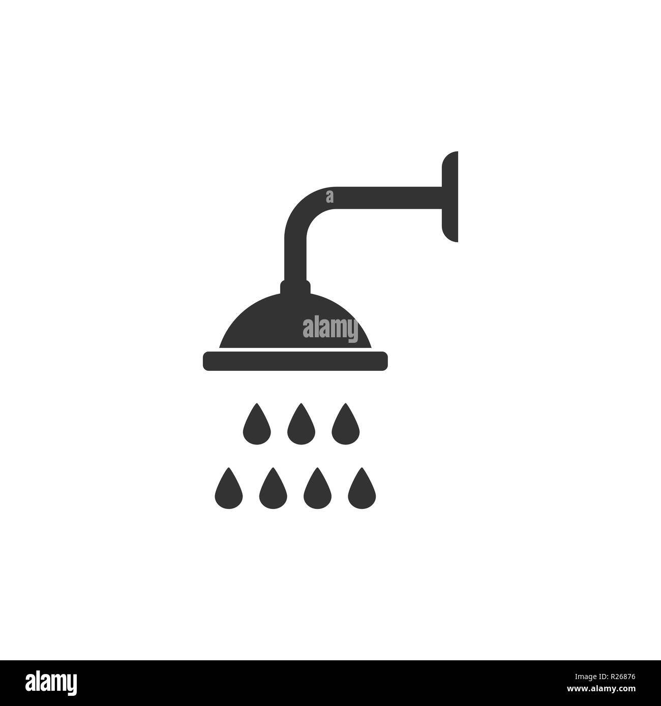 Bathroom, shower, showers toilet tub icon Vector illustration Stock ...