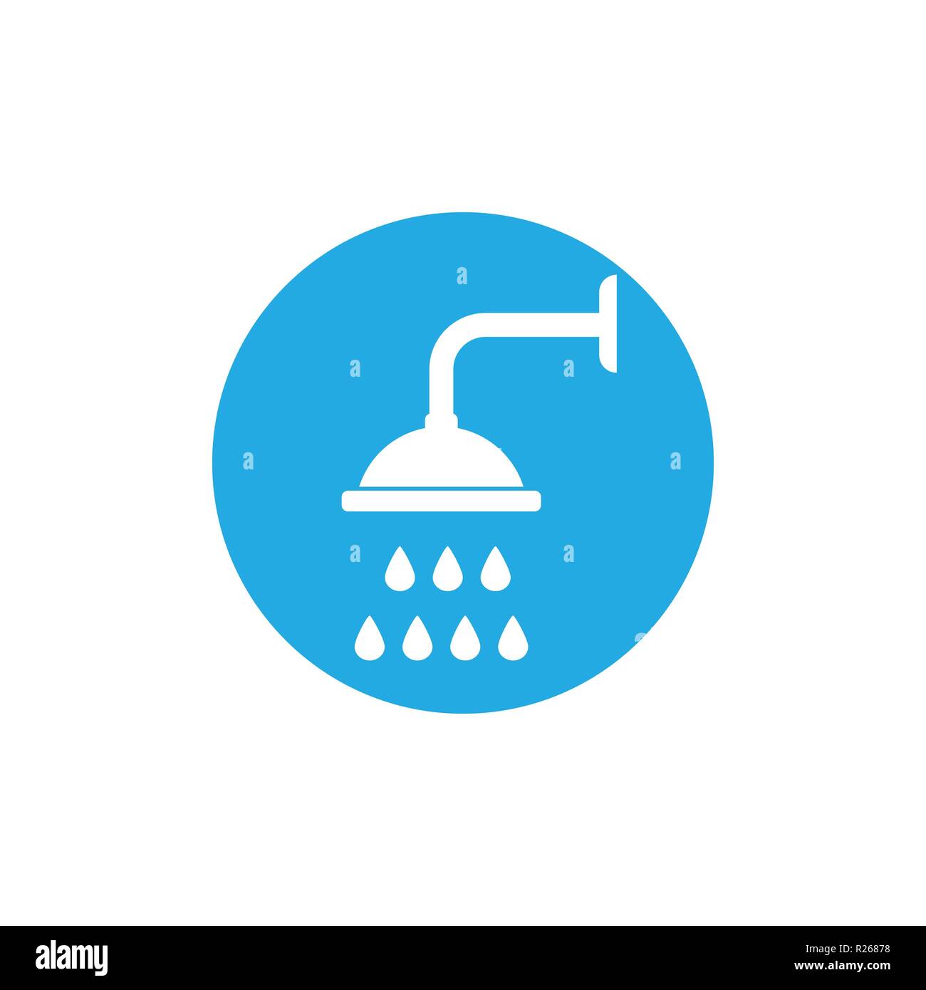 Bathroom, shower, showers toilet tub icon Vector illustration Stock ...