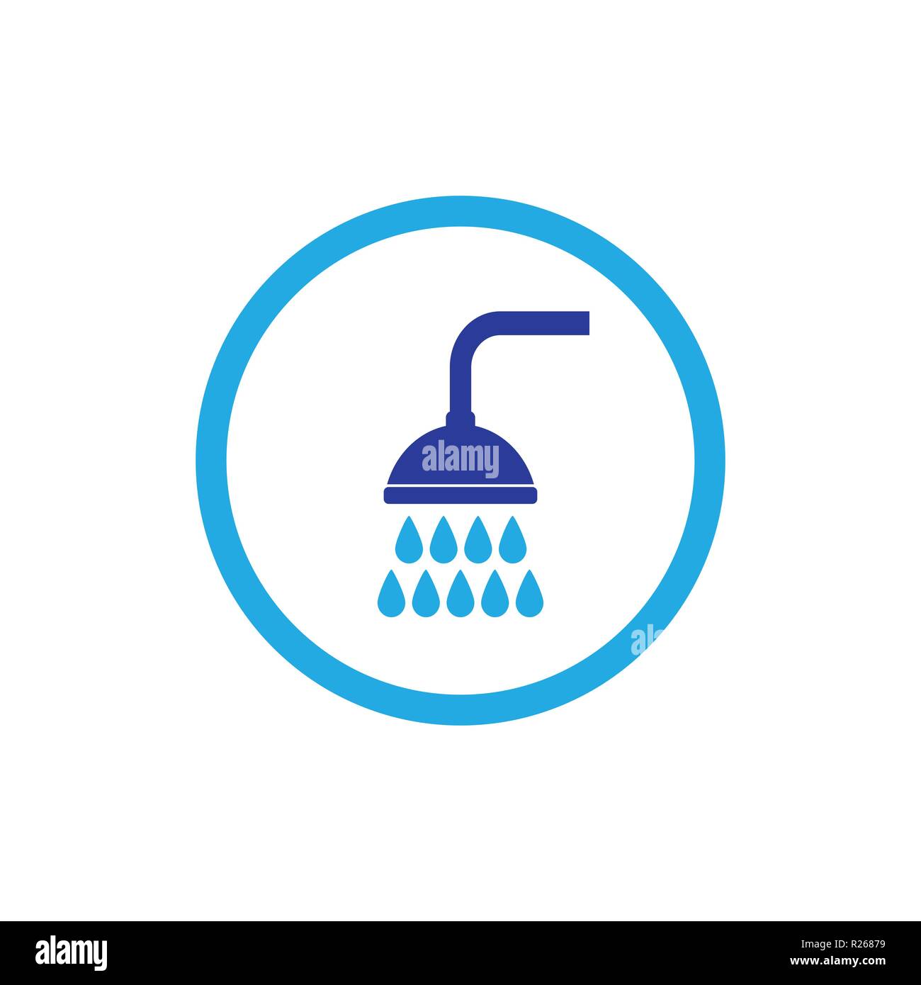 Bathroom, shower, showers toilet tub icon Vector illustration Stock ...