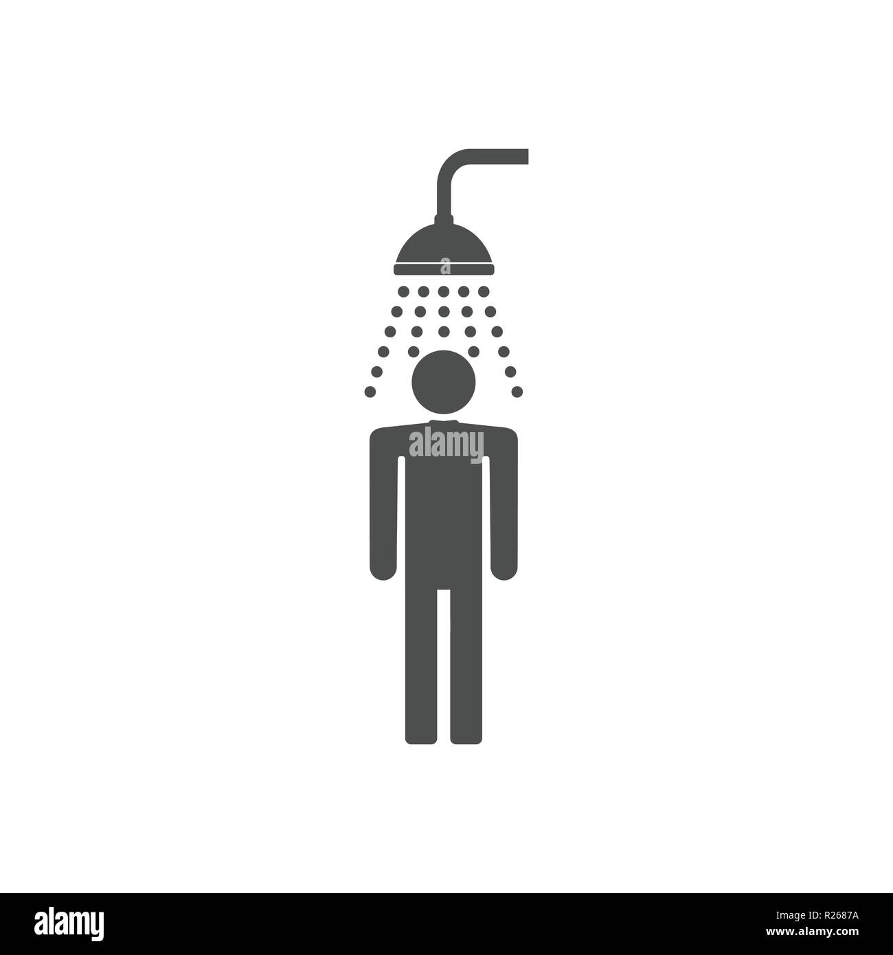 Man Taking Shower Vector Shower Stock Vector Image And Art Alamy