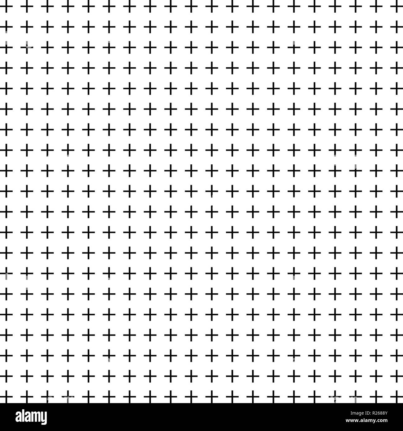 Black and white abstract plus sign seamless, pattern Stock Vector Image ...