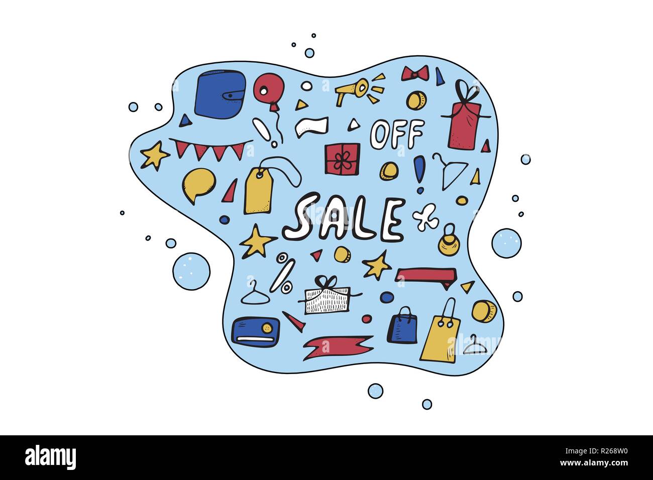 Set of sale objects for promotion banners. Collection promo items in ...