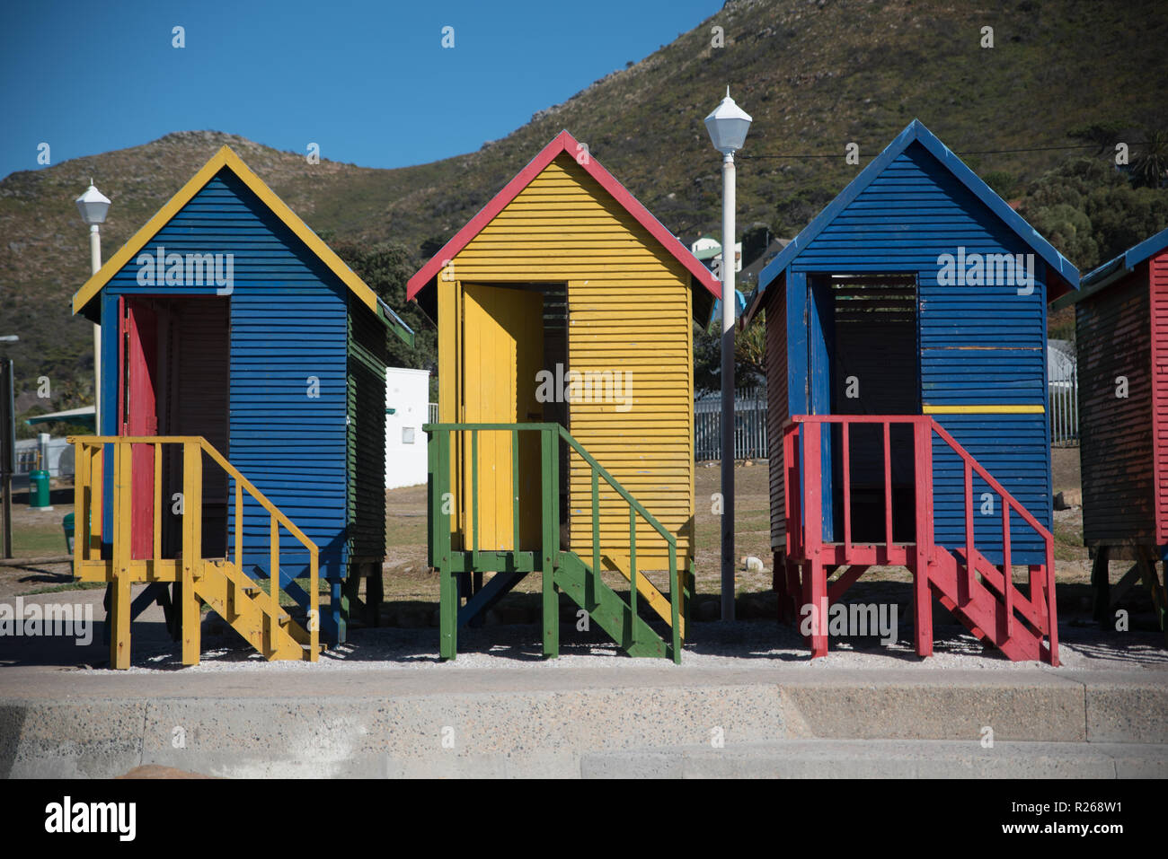 colourful cabins at St James Beach, South Africa Stock Photo - Alamy