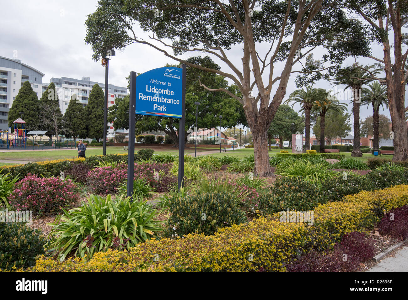Remembrance Park in the Sydney suburb of Lidcombe, New South Wales, a ...