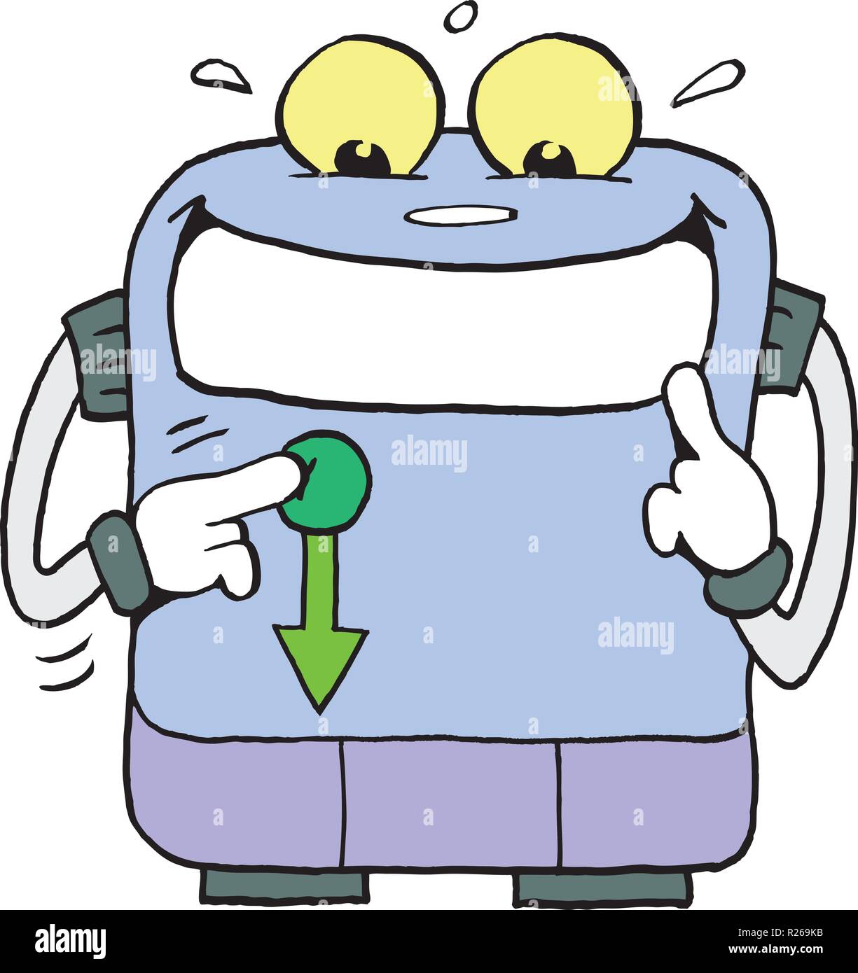 Cartoon Vector illustration of a Robot Machine Stock Vector Image & Art ...