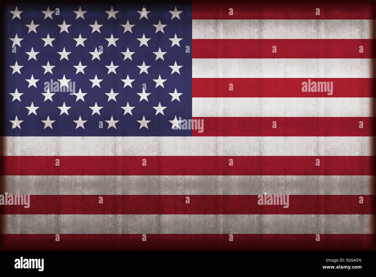 United states rusty flag illustration. Usable for background and ...